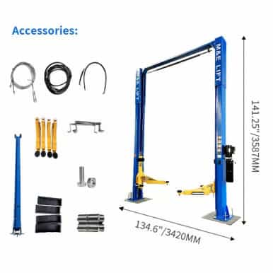 M&E 2 Post Lift 11000lbs Two Post Auto Lift Auto Truck Hoist Super Qua ...
